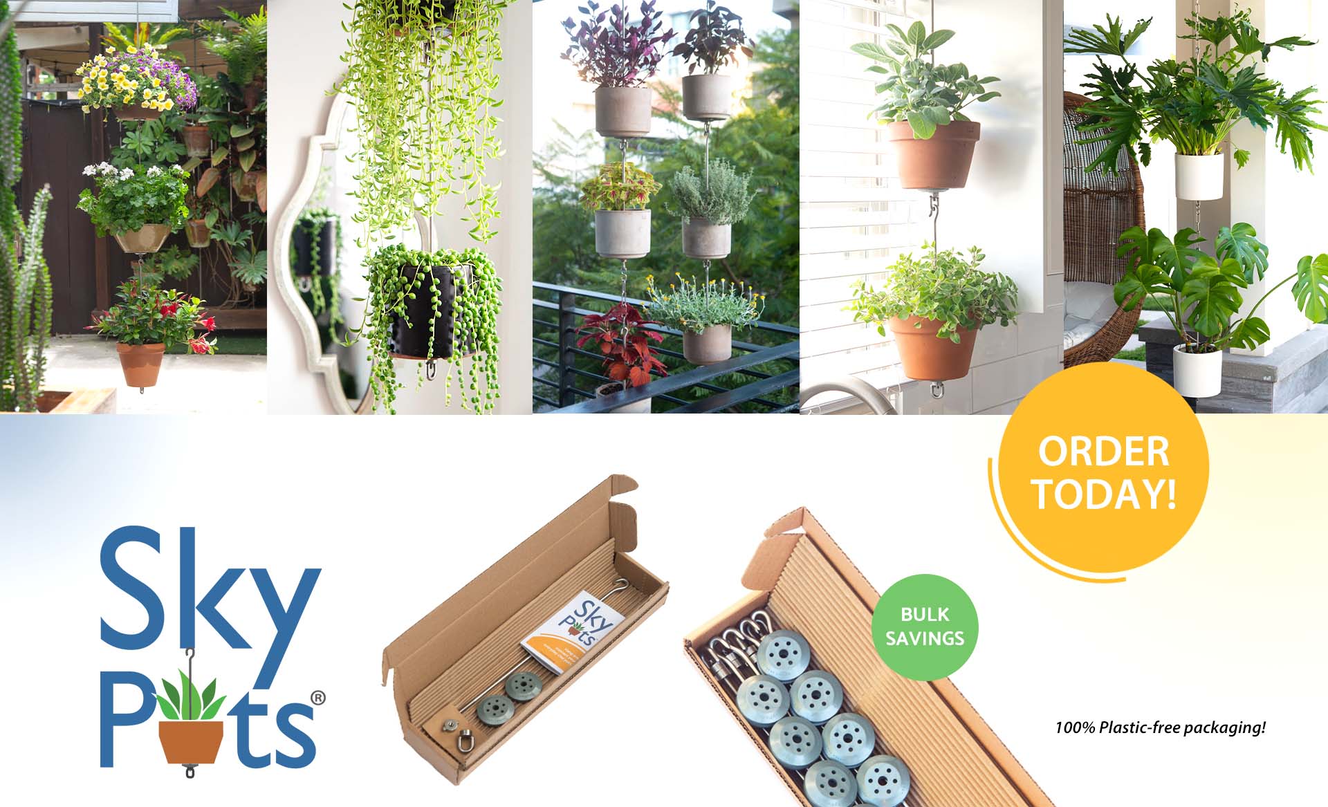 SkyPots - Single Pot Hanger Kits